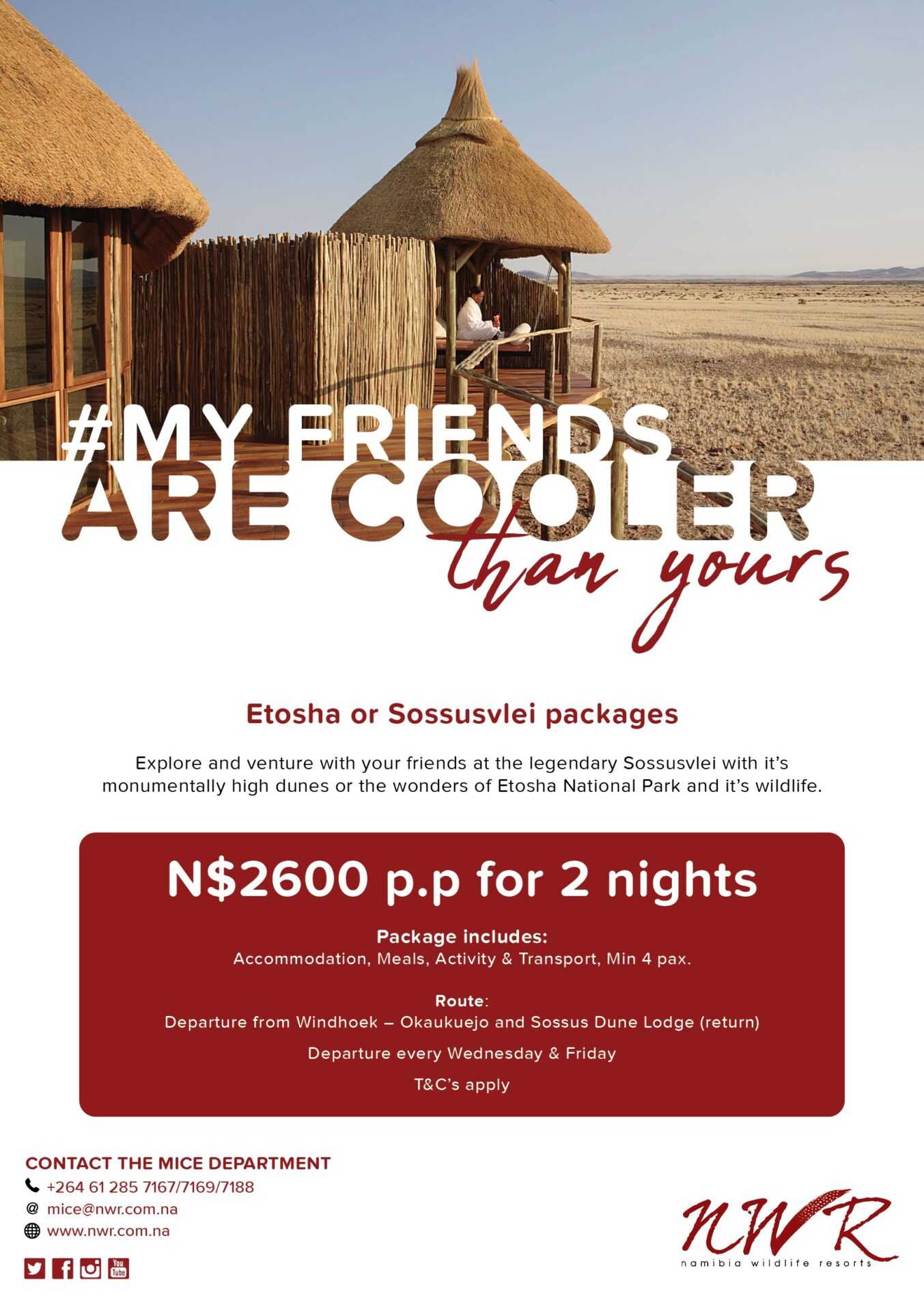 Specials - Namibia Wildlife Resorts