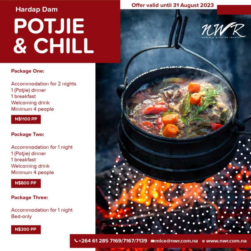 Potjie & Chill at Hardap Resort - Namibia Wildlife Resorts