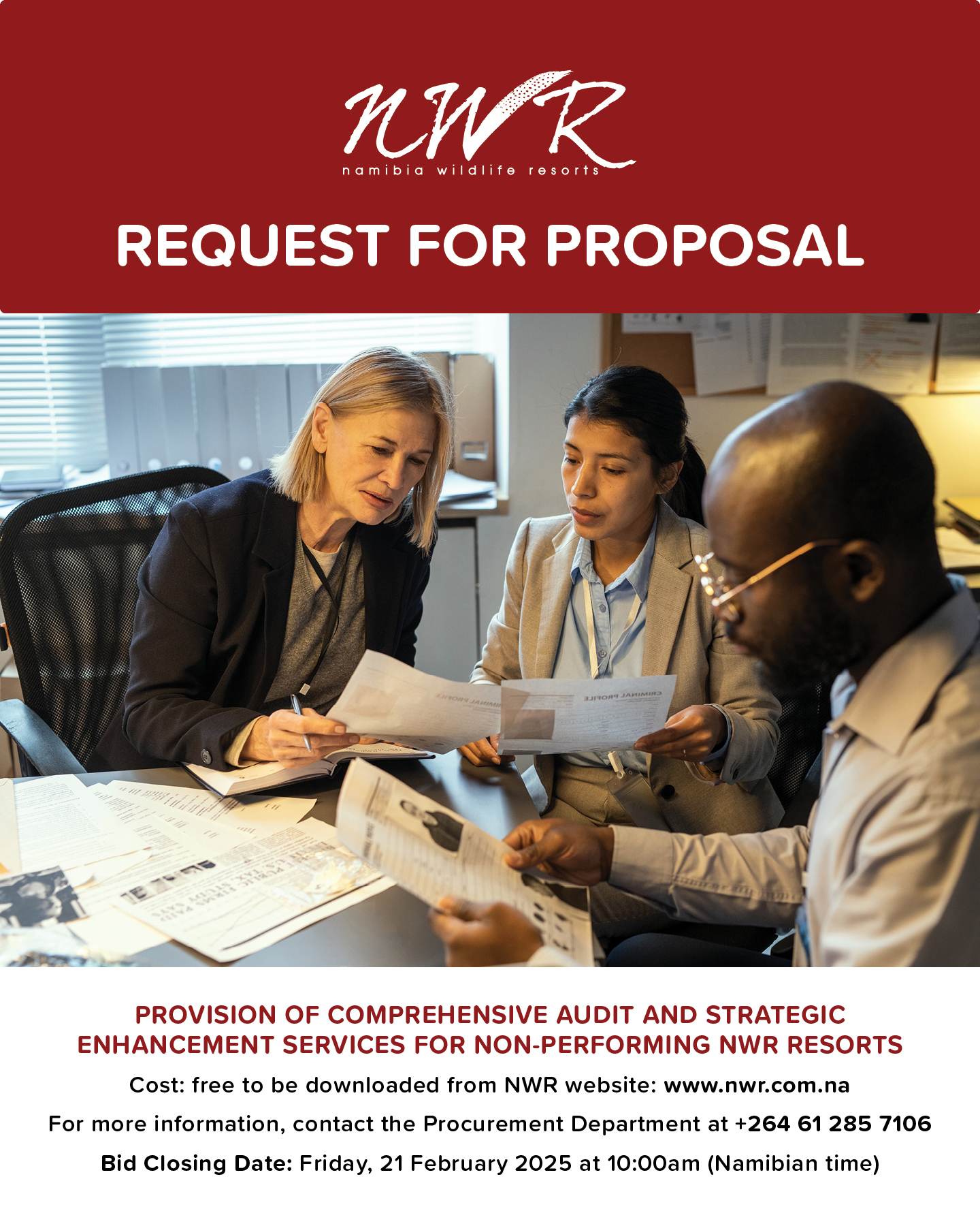 Tenders - Namibia Wildlife Resorts